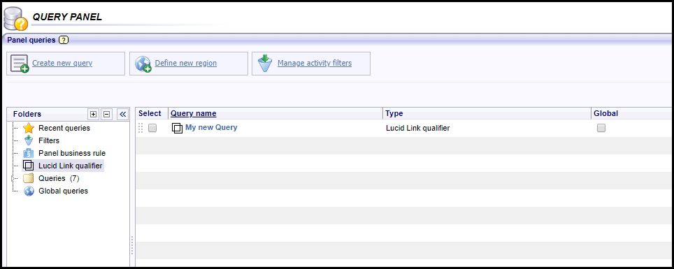 Query Data – Panel Management